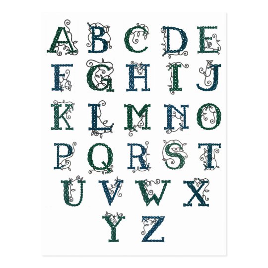 Celtic Alphabet postcard | Zazzle.co.uk