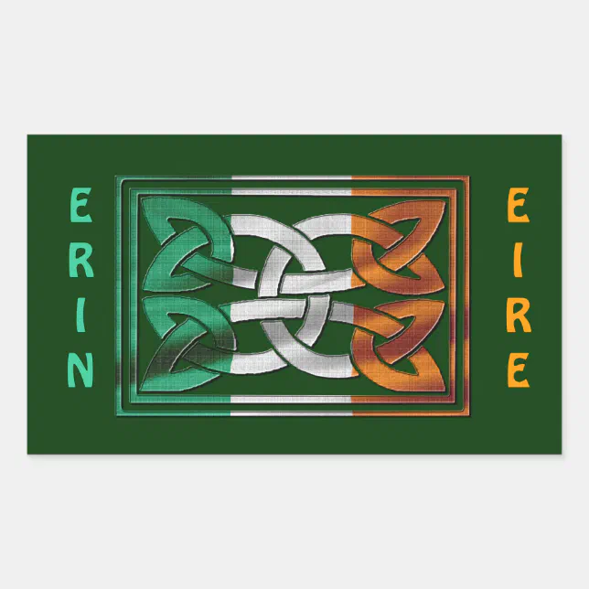 CELTIC CLASSICS Irish Flag Collection Rectangular Sticker | Zazzle