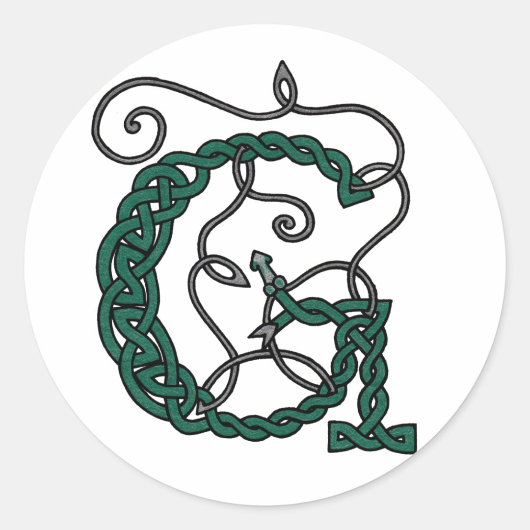 Celtic Letter G stickers | Zazzle