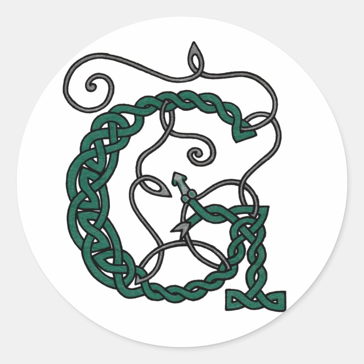 Celtic Letter G stickers | Zazzle