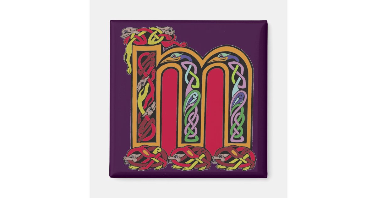 Celtic Letter 'M' - Magnet | Zazzle