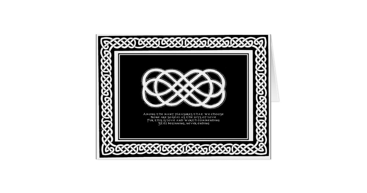 Celtic Love Knot and poem with border | Zazzle