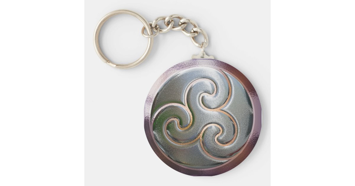 Celtic triskele in silver key ring | Zazzle.co.uk