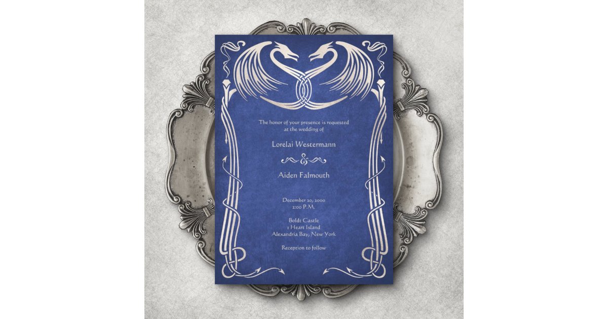 Celtic Viking Dragon Wedding Invitation | Zazzle