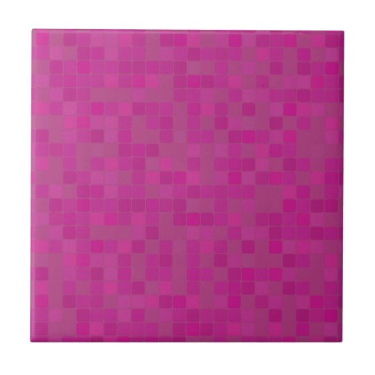 Ceramic tile in pink fuchsia mosaic pattern | Zazzle.co.uk