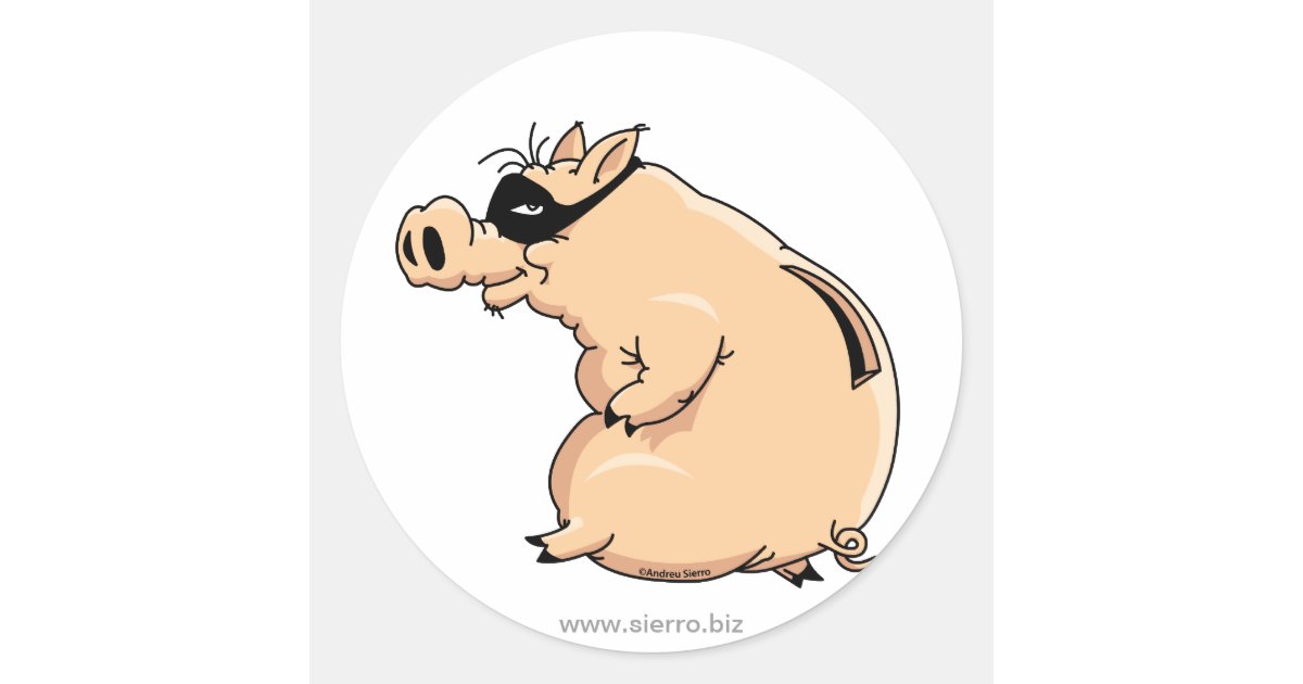 Cerdo Ladron Classic Round Sticker | Zazzle