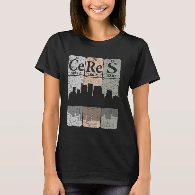 Ceres Periodic Table Elements Ceres California Ret T-Shirt | Zazzle