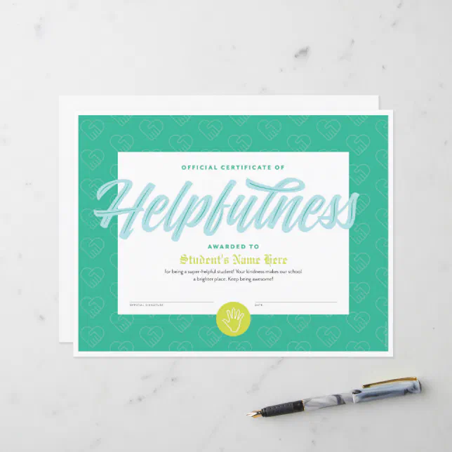 Certificate of Helpfulness | Zazzle