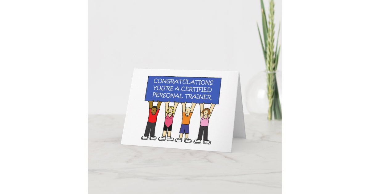 Certified Personal Trainer Congratulations Card | Zazzle