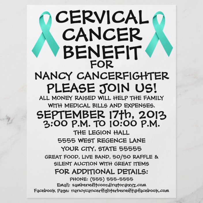 Cervical Cancer Benefit Flyer | Zazzle.co.uk