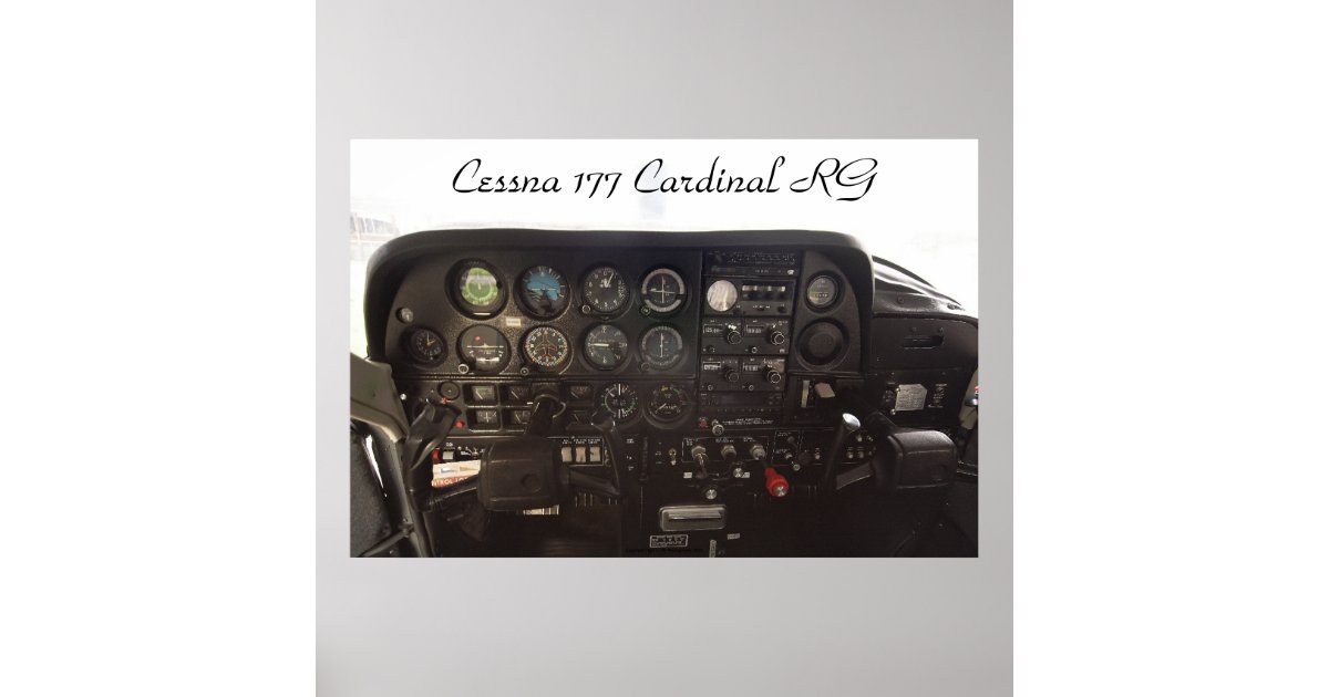 Cessna 177 Cardinal RG Instrument Panel Poster | Zazzle