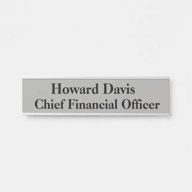 CFO Hanging Door Sign Name Plate | Zazzle