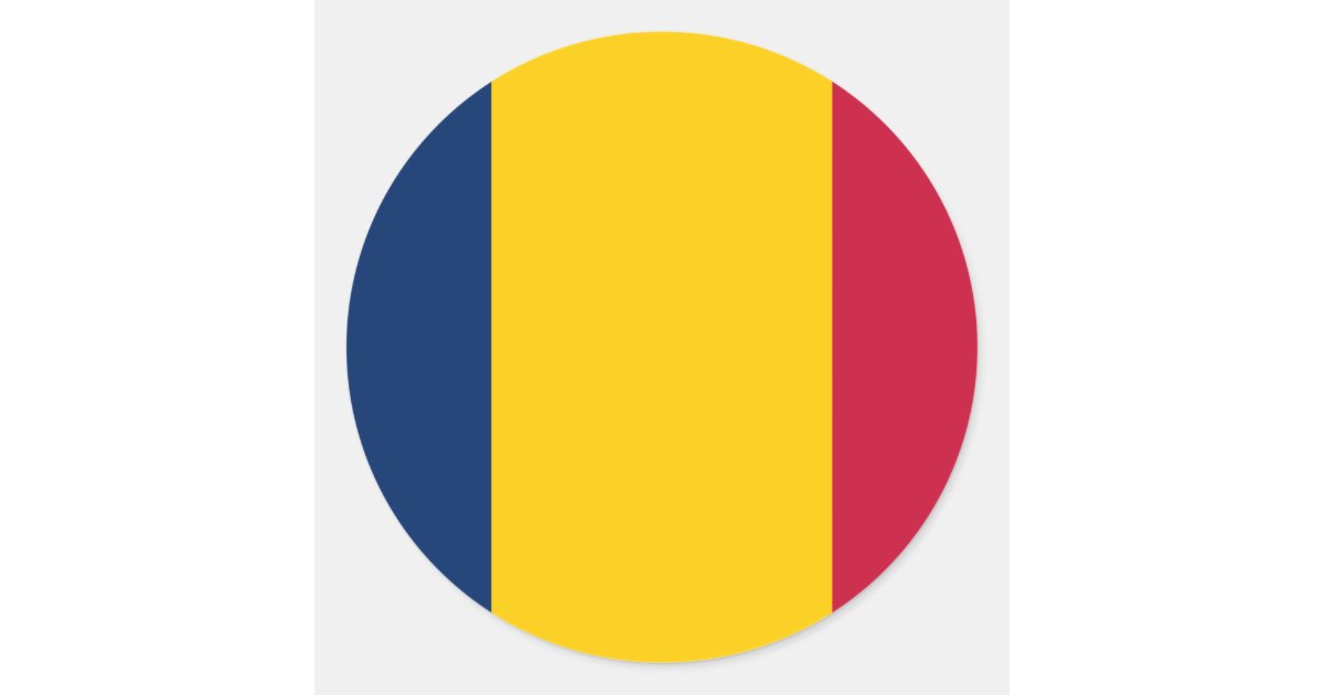 Chad Flag Classic Round Sticker | Zazzle