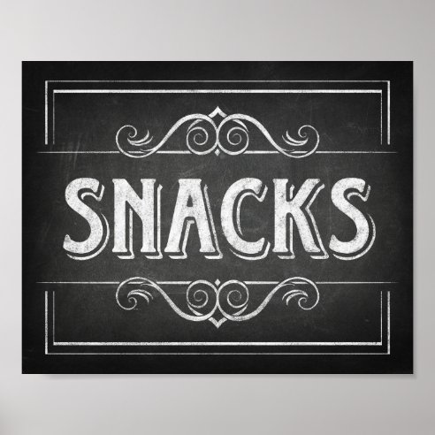 Snacks Posters & Prints | Zazzle UK