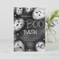 Chalkboard Ghost Boo Costume Halloween Birthday Invitation | Zazzle