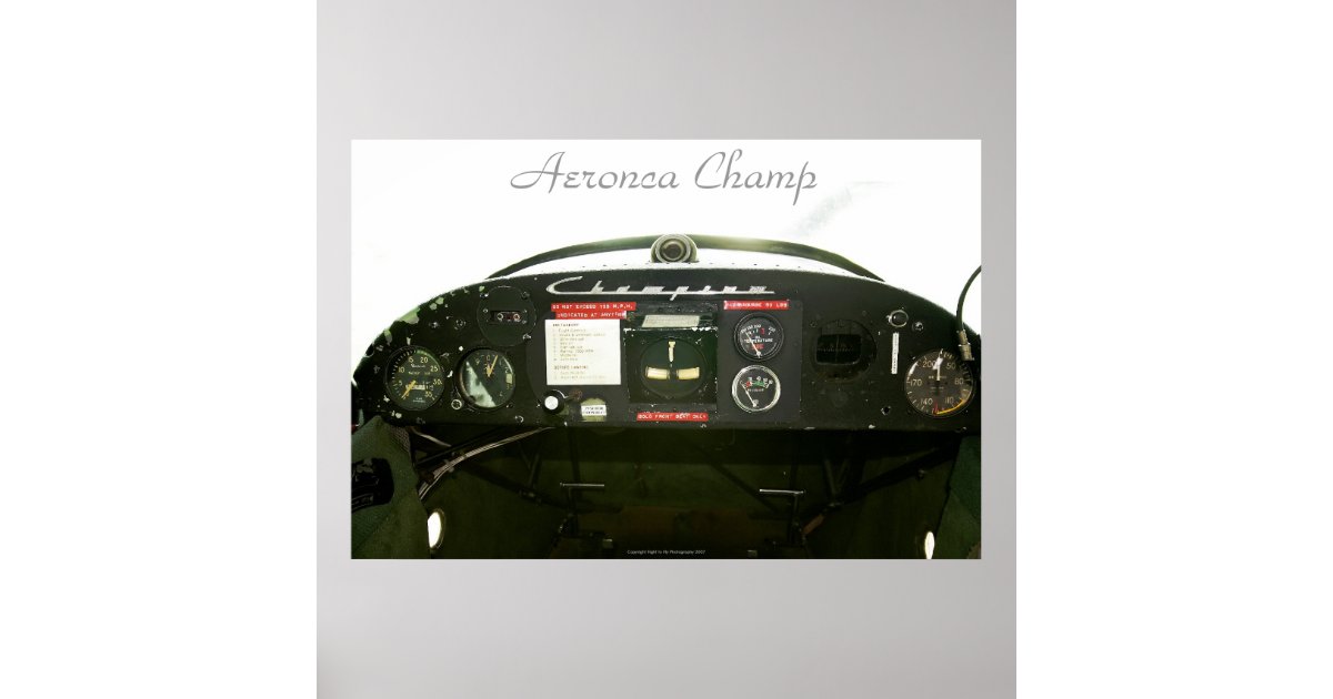 Champ Cockpit Poster | Zazzle