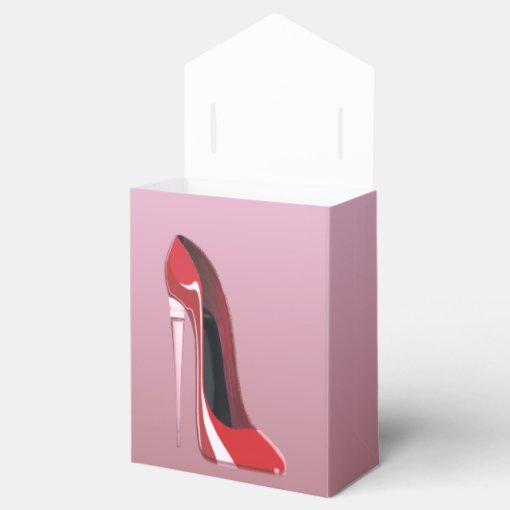 Champagne Heel Red Stiletto Shoe Favor Box | Zazzle