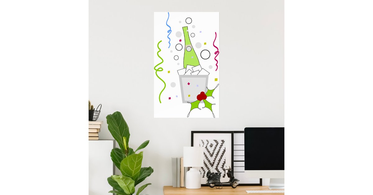 Champagne On Ice Chiller Poster | Zazzle