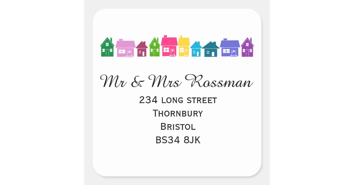 Change of address label sticker | Zazzle