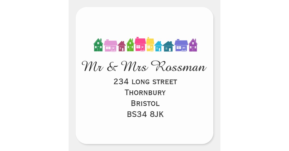 Change of address label sticker | Zazzle
