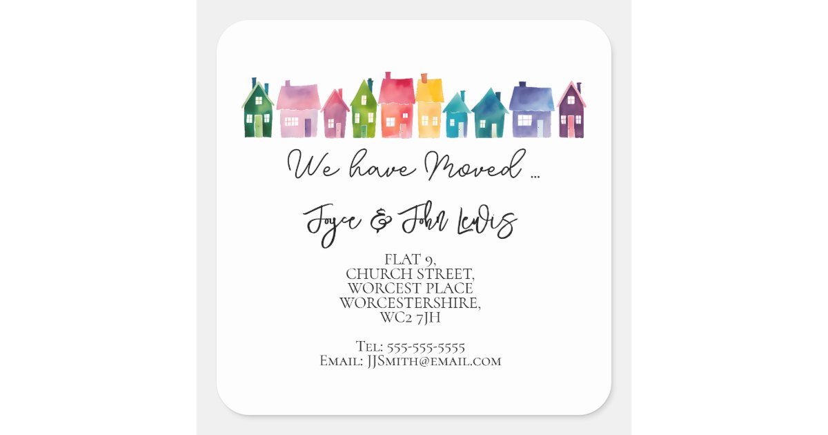Change of address label sticker | Zazzle