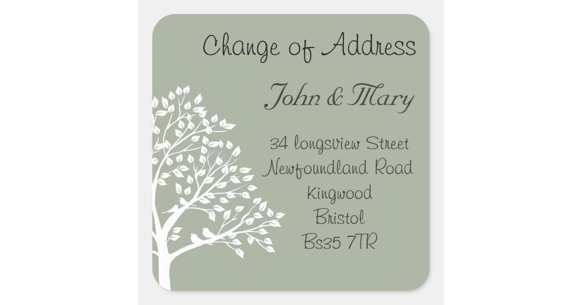 Change of Address sticker | Zazzle