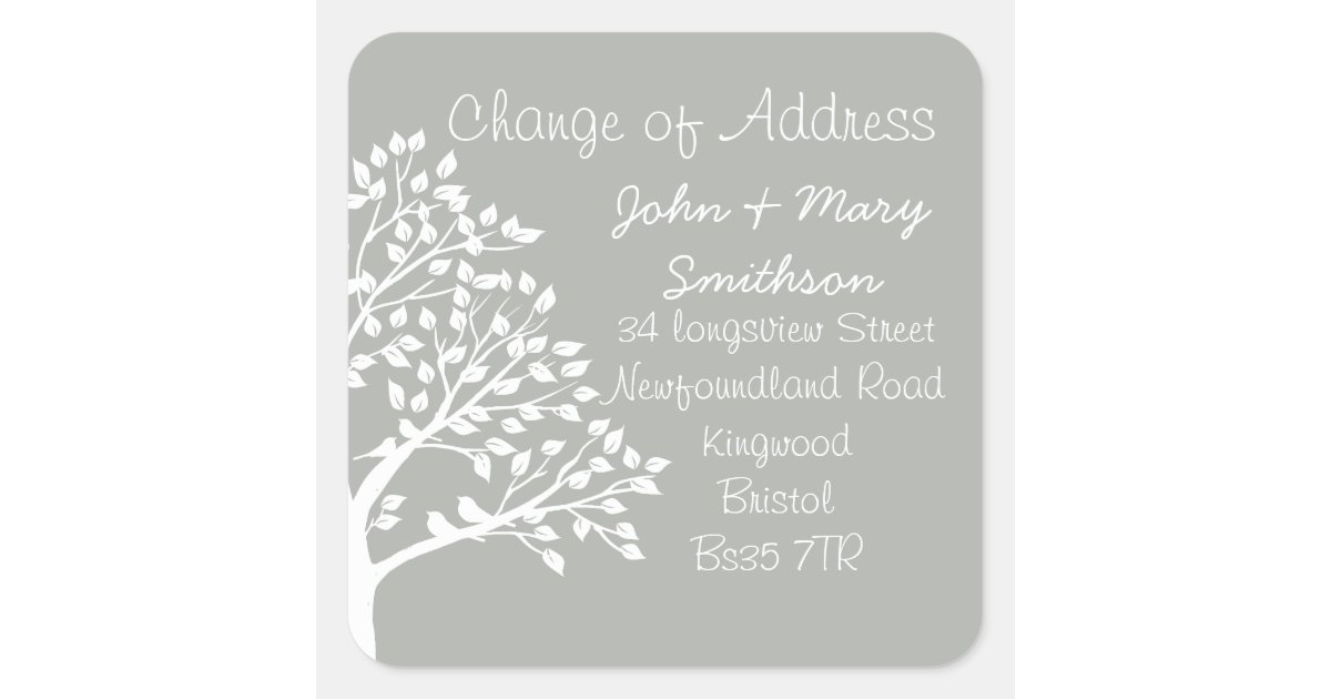 Change of Address sticker | Zazzle