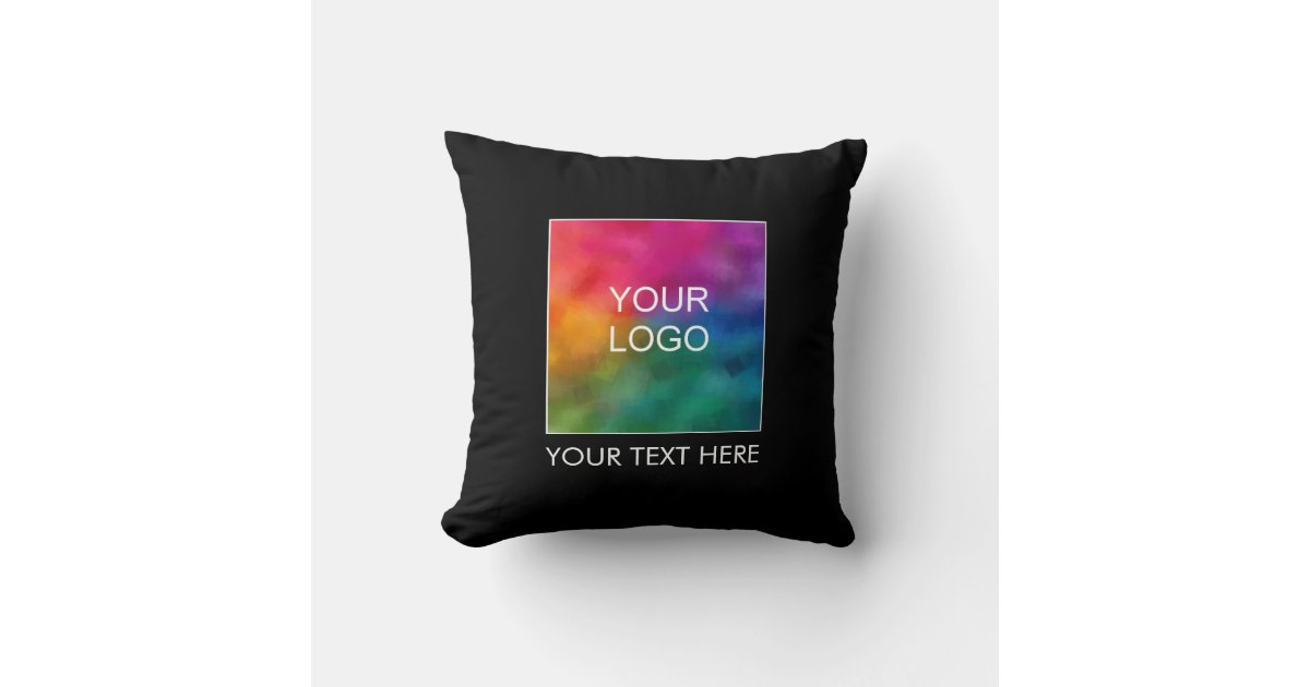 Changeable Template Upload Add Business Logo Cushion | Zazzle