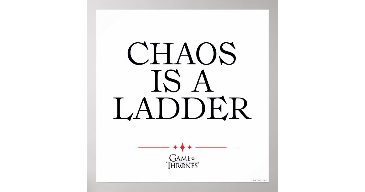 Chaos Is A Ladder Poster | Zazzle