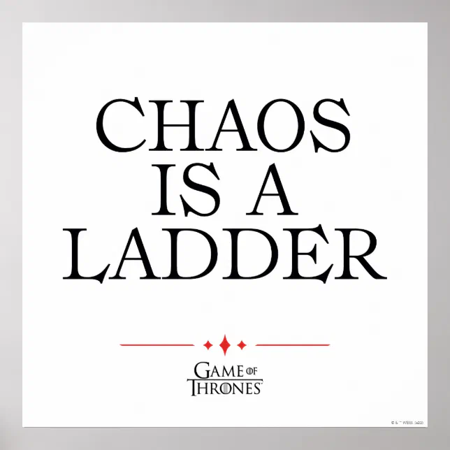 Chaos Is A Ladder Poster | Zazzle