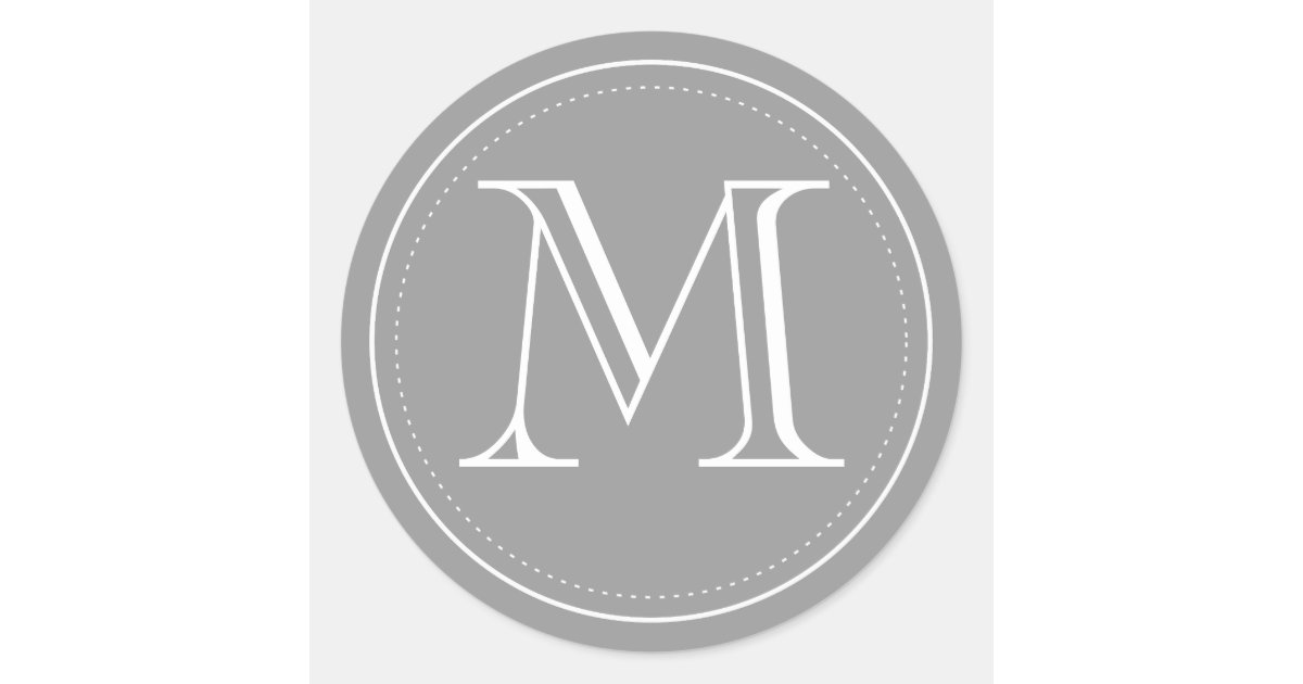 Charcoal Monogram Envelope Seal by Origami Prints | Zazzle