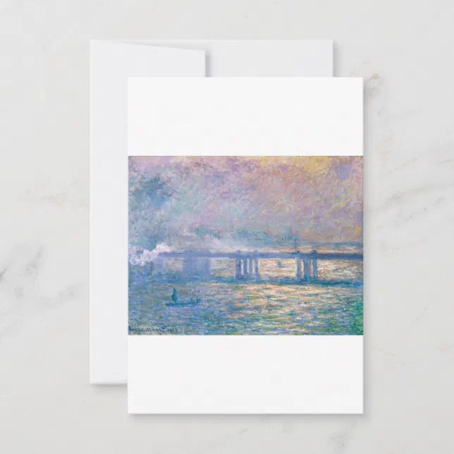 Charing Cross Bridge by Claude Monet Thank You Card | Zazzle