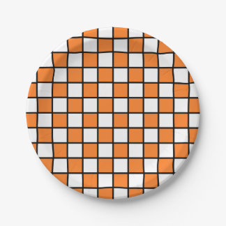 Black And White Checkered Plates | Zazzle.co.uk