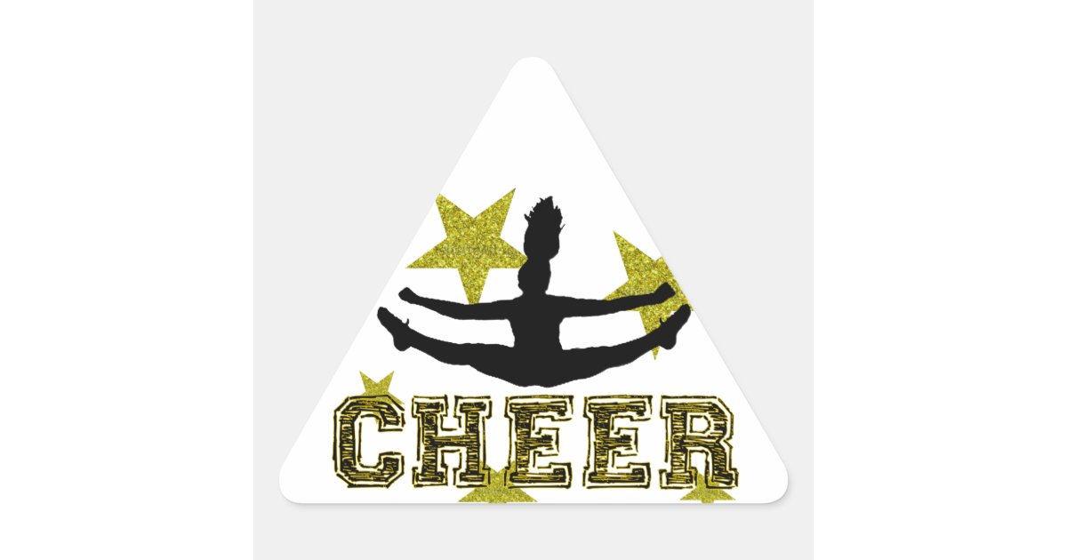 Cheerleader Triangle Sticker | Zazzle