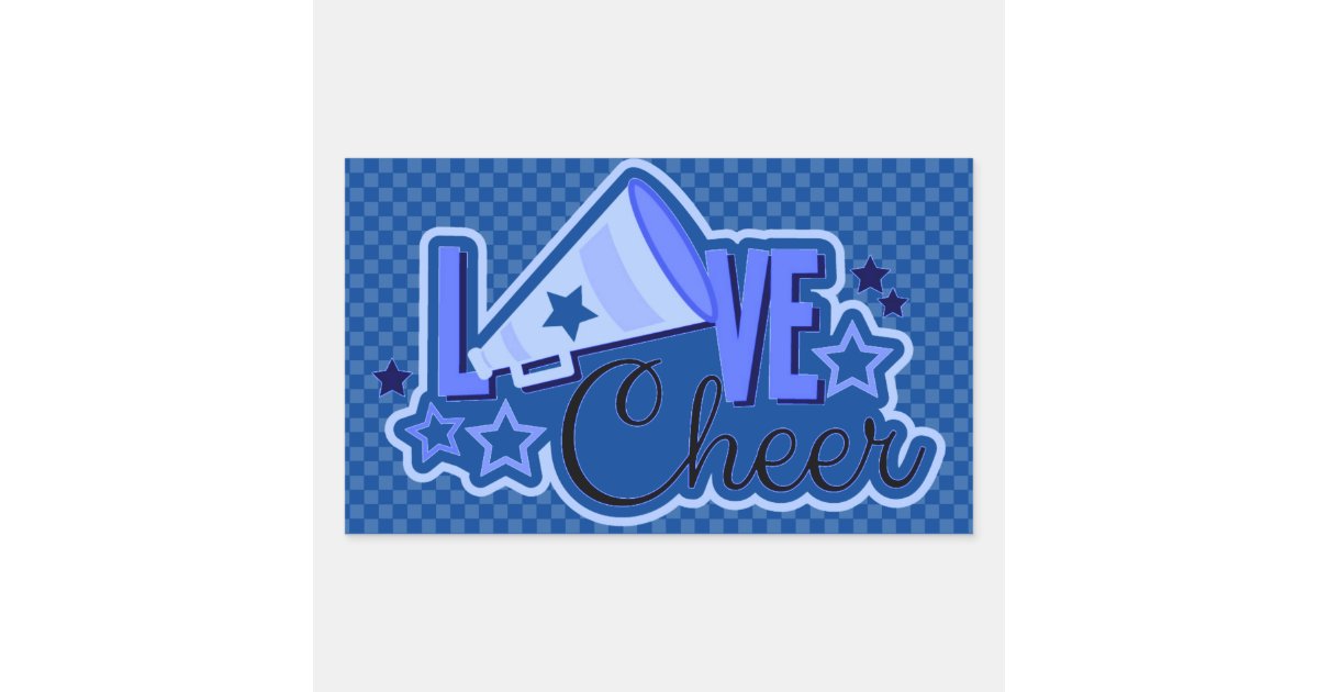 Cheerleading Chequered Stickers | Zazzle