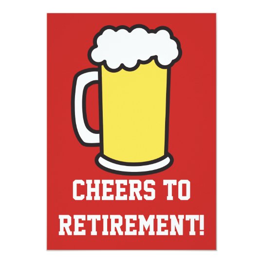 Retirement Party Cheers Beers Wood Pub Invitation | Zazzle.co.uk