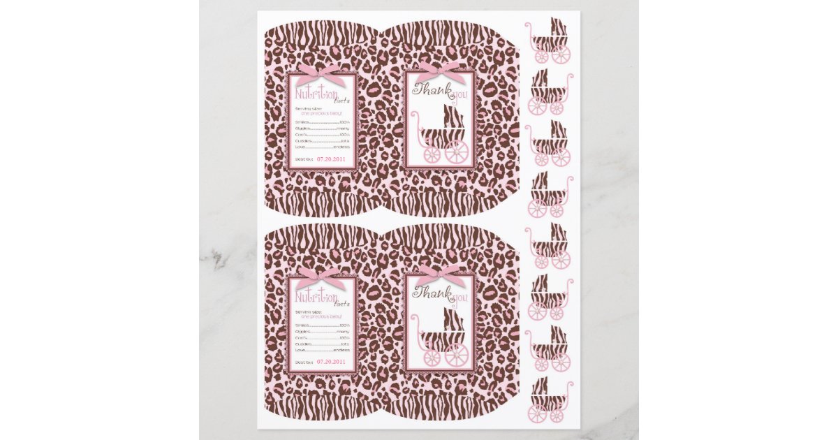 Cheetah Girl Mini Puff Box Template | Zazzle