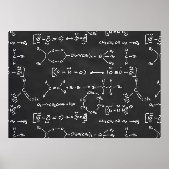 Chemical formula writing poster | Zazzle.co.uk