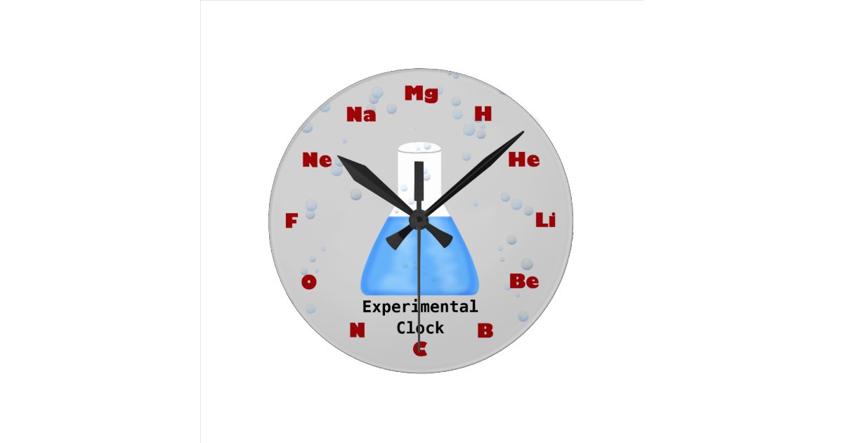 Chemistry Wall Clock -- Experimental Clock | Zazzle.co.uk