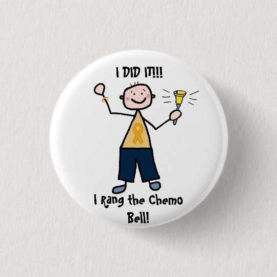Chemo Bell - Childhood Cancer Gold Ribbon 3 Cm Round Badge | Zazzle.co.uk