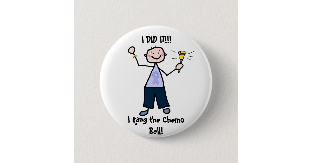 Chemo Bell - General Cancer Male 6 Cm Round Badge | Zazzle