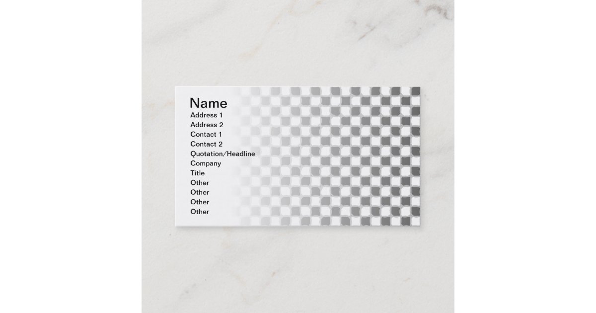 Chequered Pattern Business Card | Zazzle