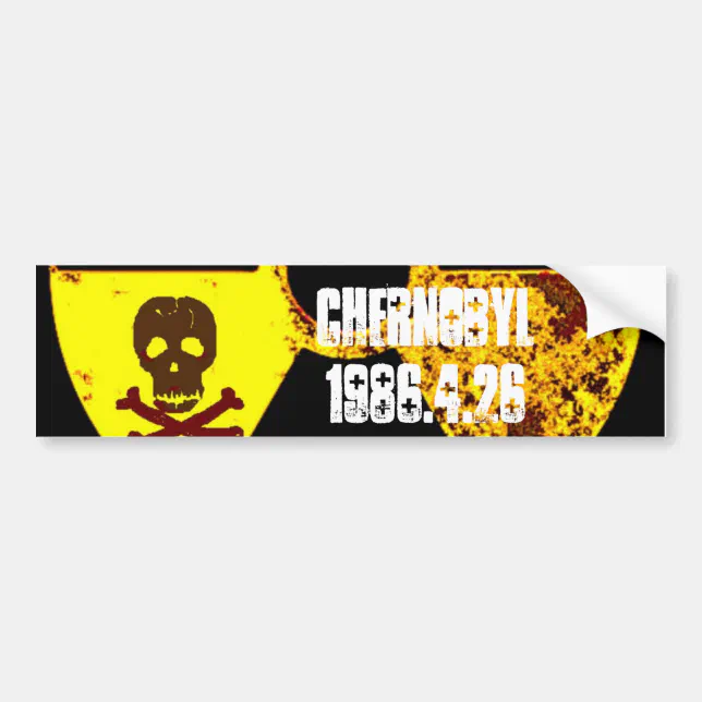 Chernobyl memorial anti nuclear bumper sticker | Zazzle