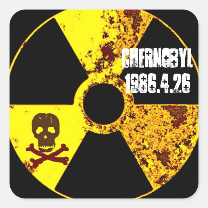 Chernobyl memorial anti nuclear square sticker | Zazzle.co.uk
