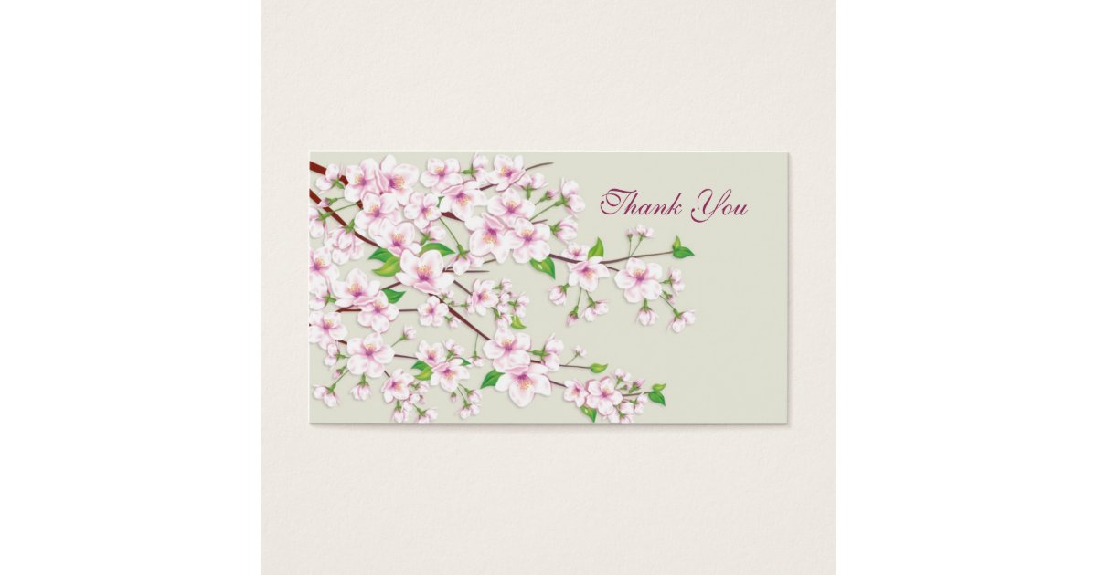 Cherry Blossom (Sakura).Thank you Wedding/Gift Tag | Zazzle
