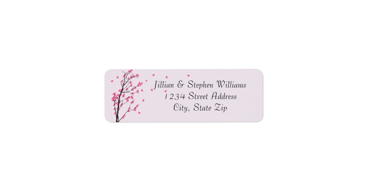 Cherry Blossom Stem - Return Address Labels | Zazzle