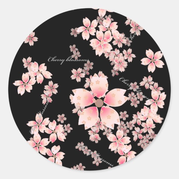 Cherry Blossom Stickers & Labels | Zazzle UK