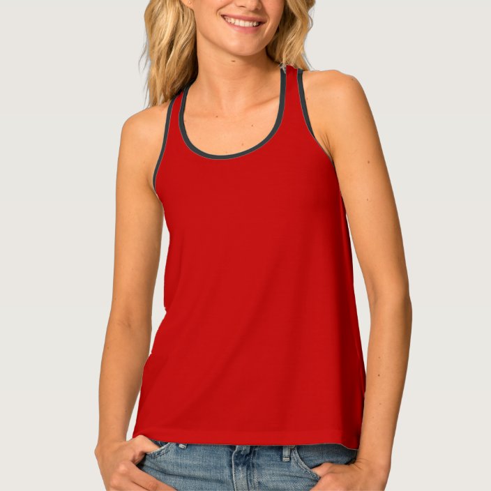Cherry Red all over print tank top | Zazzle.co.uk
