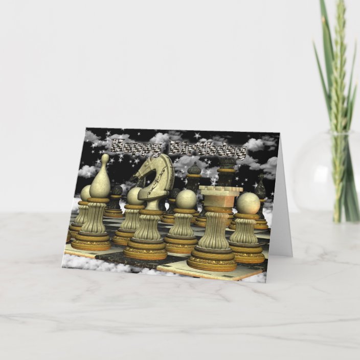 Chess Birthday Card | Zazzle.co.uk
