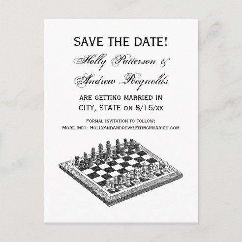 Chess Postcards Invitations | Zazzle UK